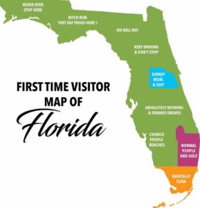 Map of Florida for the Tourists